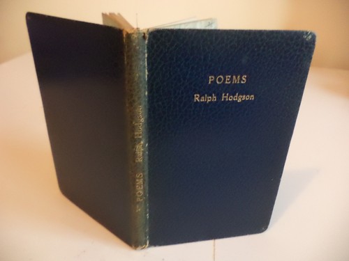 poems by ralph hodgson old antique poetry book 1923 leather bound cover ...