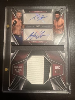2019 Topps UFC Knockout Booklet /10 TJ Dillashaw / Assunncao Dual Auto ...