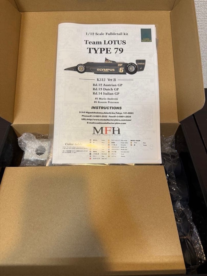 MFH 1/12 Team Lotus 79 Ver. B K312 Full Detail Kit Model Factory Hiro ...