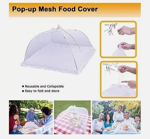 Food Net Covers Collapsible Mesh Food Tent Fly Covers for Picnic Party ...