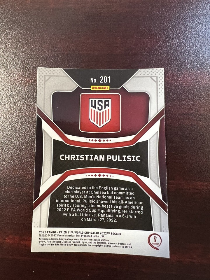 Christian Pulisic - 2022 Panini Prizm FIFA World Cup Base Card #201 | eBay