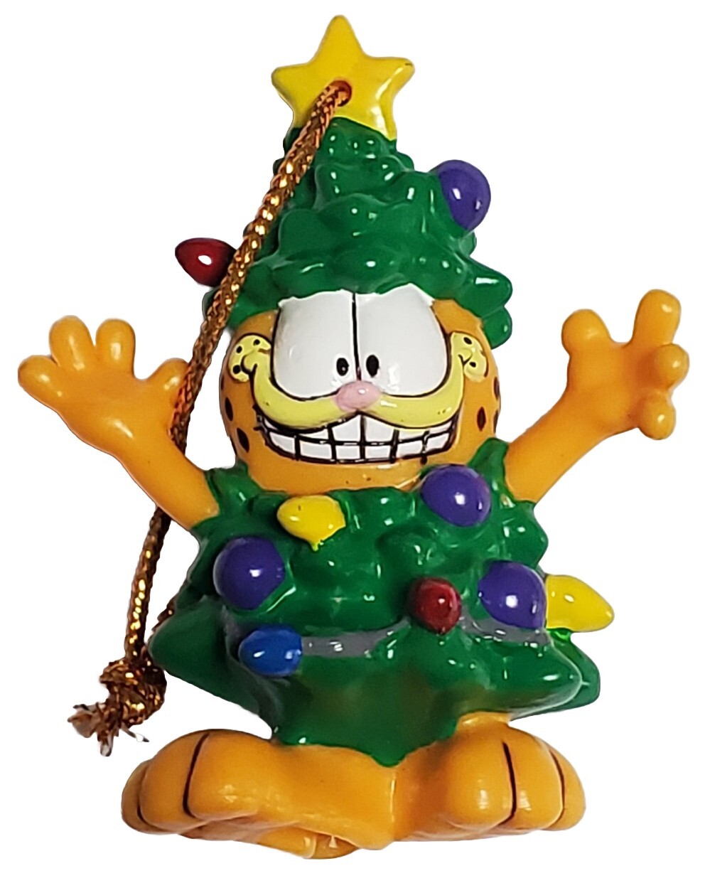VTG Garfield Christmas Tree Hanging Holiday Ornament 2.5" | eBay