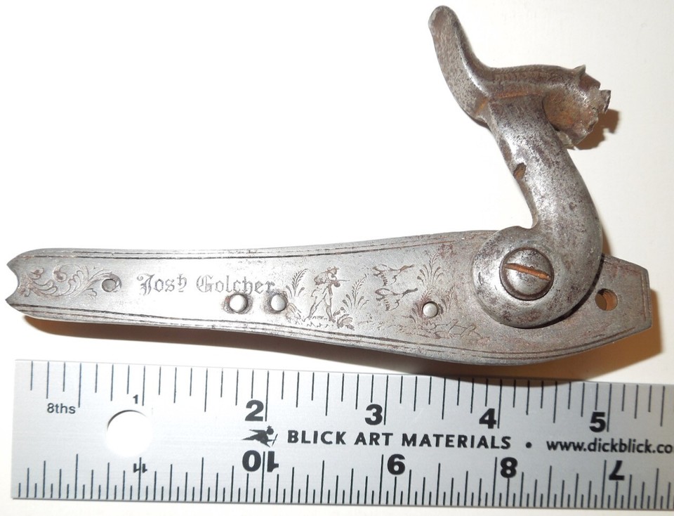 JOSEPH JOSH GOLCHER RIFLE LOCK SIDE PLATE TRIGGER Percussion ...