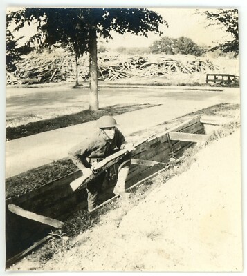 c1910s Photo NH New Hampshire WWI Soldier Harold Varney Rifle Training ...