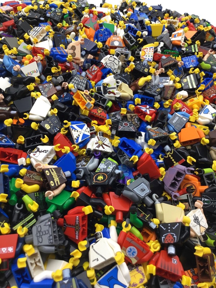 LEGO LOT OF 50 MINIFIGURE TORSO PIECES RANDOMLY PICKED BODY PCS MIX OF ...