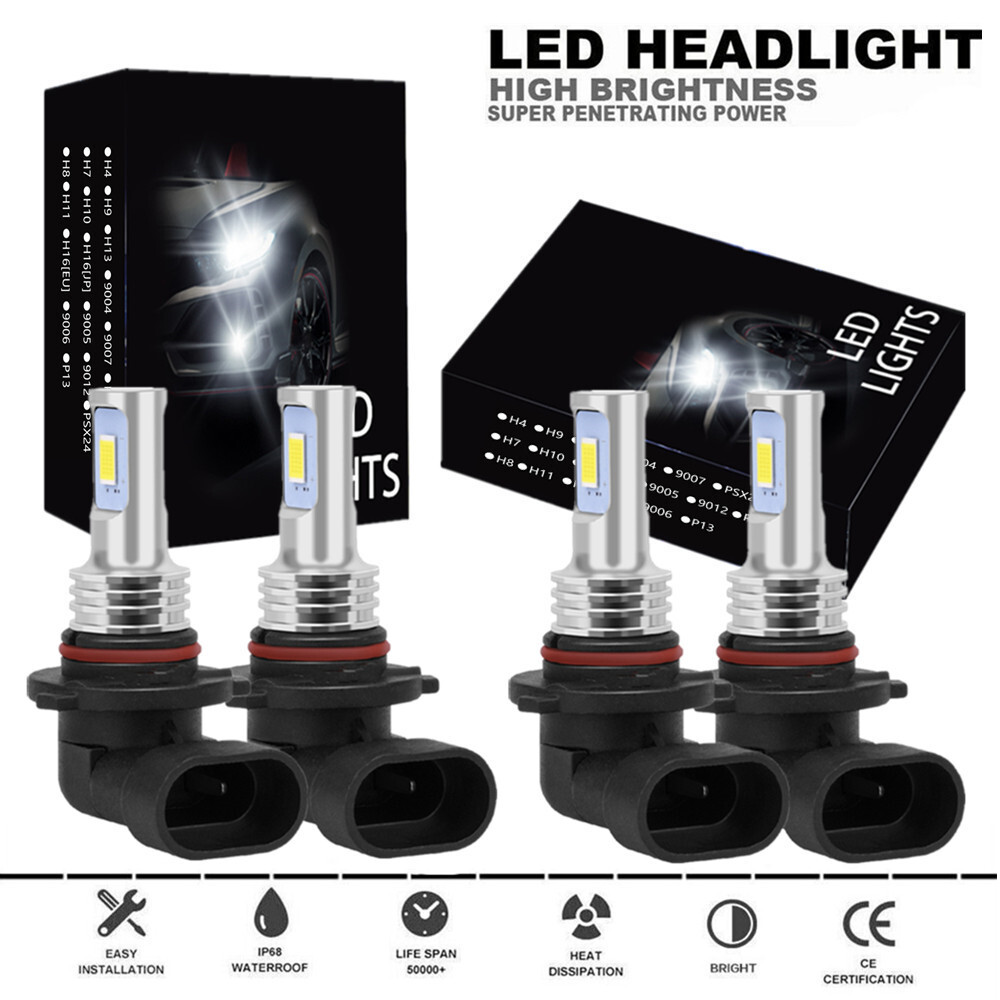 LED Headlight Bulbs Kit FOR 1994-1998 Chevy C/K Pickup Silverado ...