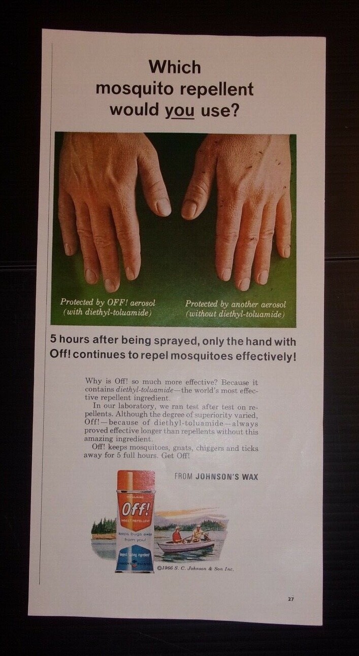 1968 Off! Insect Repellent Advertisement | eBay