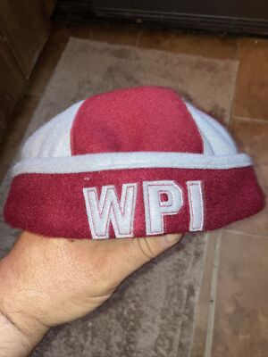 Vintage Early WPI College,Worcester ,MA Felt Cap Beanie Hat (excellent ...
