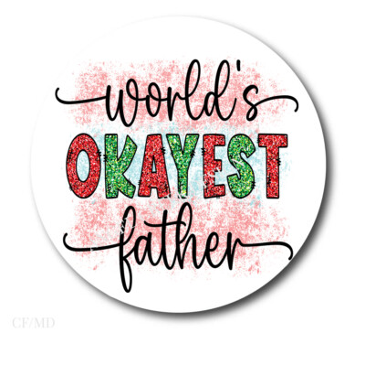 World's Okayest Father Scrapbook Stickers Father's Day Favors Envelope ...