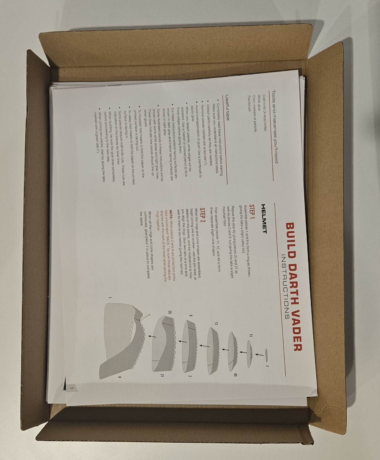 Star Wars - Build Darth Vader - 30cm Paper Model | eBay