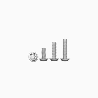 M6 SUS304 Steel Plate head With pad Cross Round head Screws Bolt 6mm ...