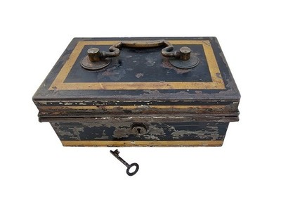 Vintage Antique Iron & Brass CHUBB'S Queen Victoria Fish Lock Jewelry ...