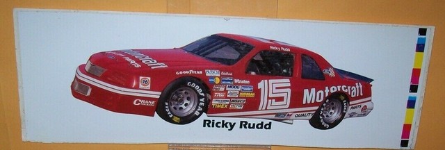 RICKY RUDD #15 MOTORCRAFT 12X4 BUMPER STICKER DECAL | eBay