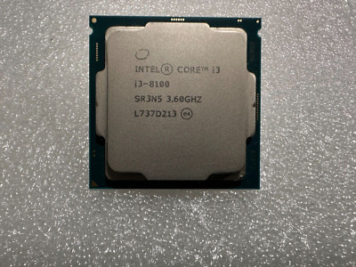 Intel Core i3 8100 SR3N5 Quad Core 3.60GHz LGA 1151 CPU Processor i3 ...