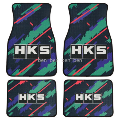 4pcs JDM HKS recaro Le Mans Confetti Fabric Floor Mats Interior Carpets ...