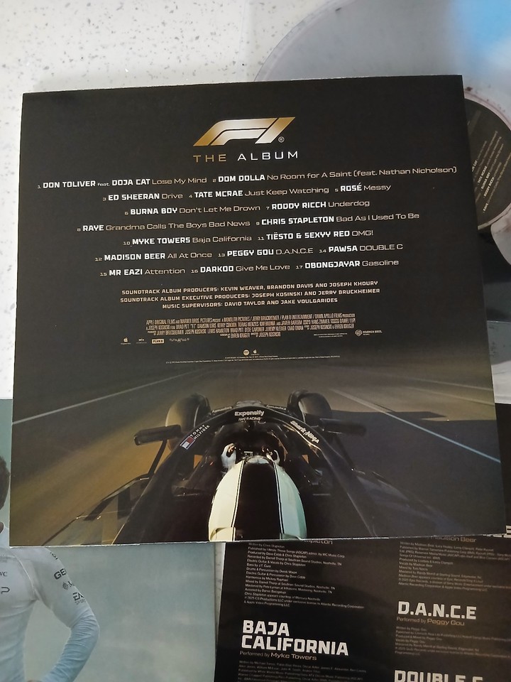 F1 The Album Vinyl Soundtrack Oil Liquid Filled LP in hand, Ed Sheeran ...