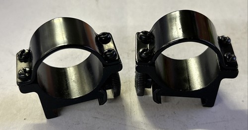 Vintage Weaver Matte 1” Low Rifle Scope Rings 4-Screw Steel Strap Top ...