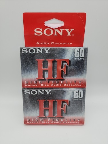 Sony High Fidelity HF 60 Minute Audio Recording Blank Cassette Tapes 2 ...