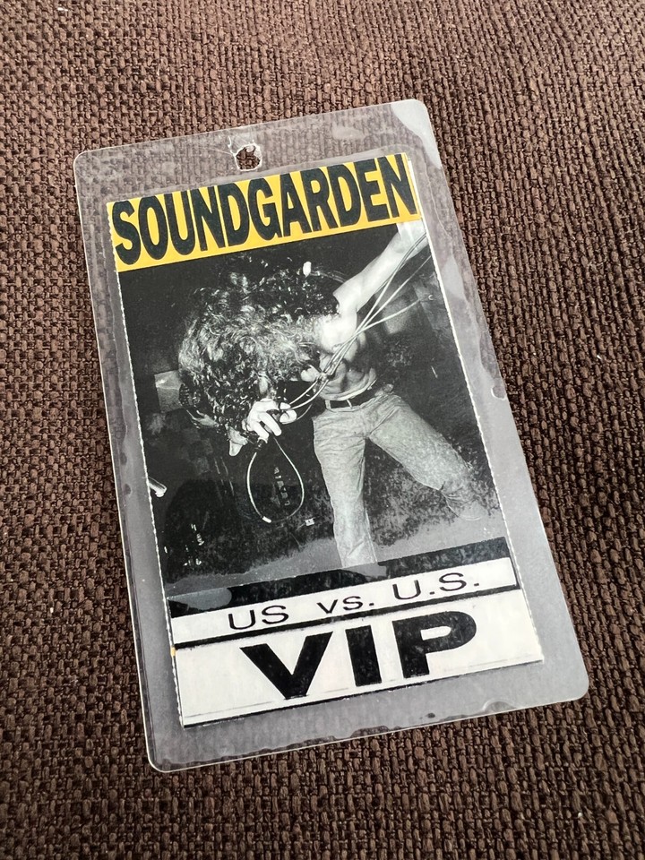 SOUNDGARDEN 1989 1990 ALL ACCESS TOUR LAMINATE BACKSTAGE PASS RARE ...