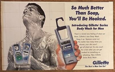 1997 Gillette Body Wash for Men Better Than Soap Best A Man Can Get 90s ...