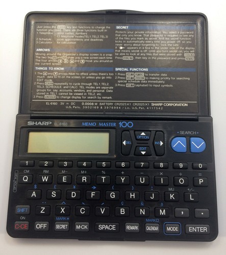 Sharp EL6160 Memo Master 100 Electronic Organizer | eBay