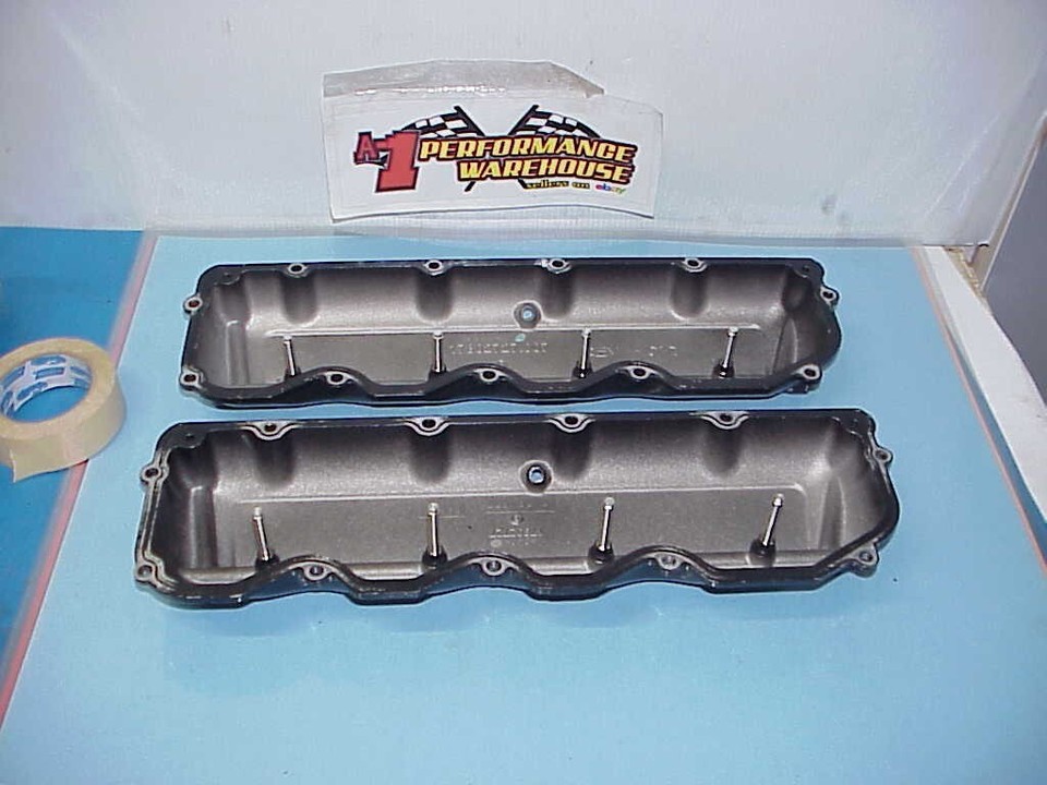 2 Bowtie Chevrolet Aluminum Valve Covers for Chevy R07 NASCAR with ...