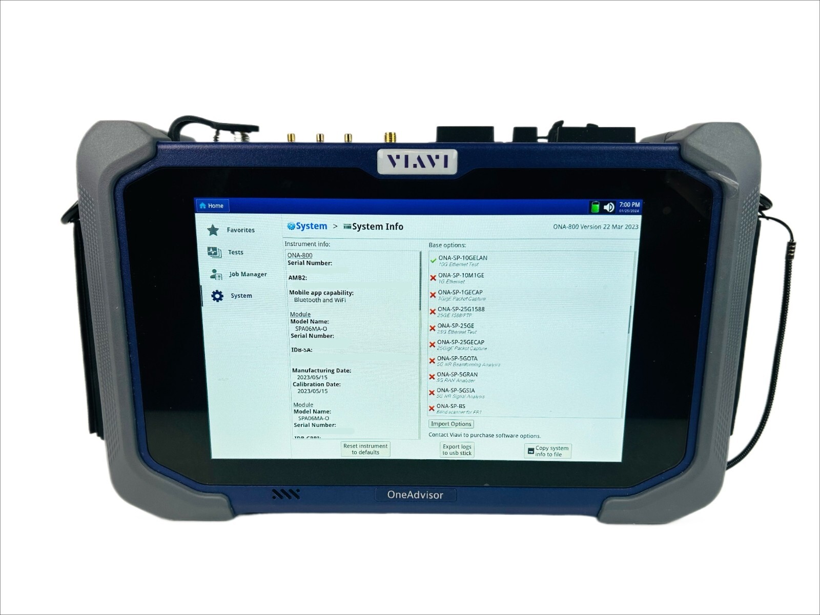 Viavi OneAdvisor ONA800A PM OTDR SPA06MA-O ONA-PMVFL CAA06M 4126 A | eBay