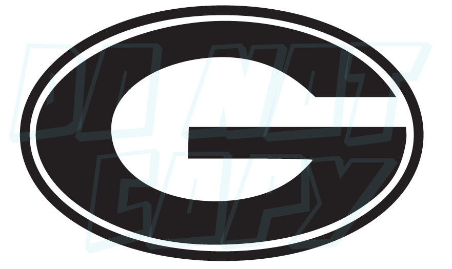 Georgia Bulldogs Football Vinyl Decal stickers - G and Circle with G ...