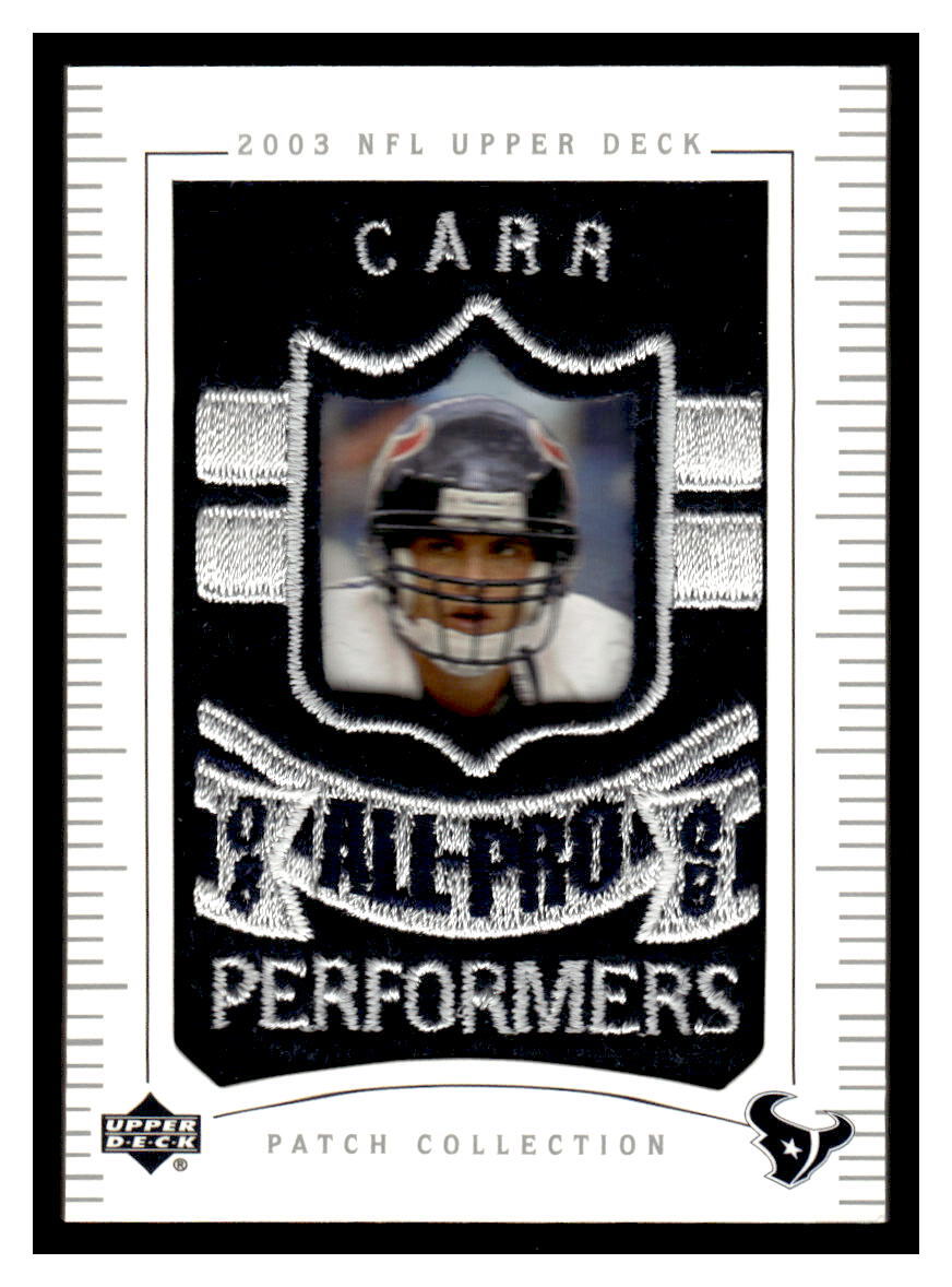 2003 UD Patch Collection Football #152 David Carr FRA36 | eBay