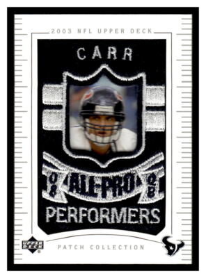 2003 UD Patch Collection Football #152 David Carr FRA36 | eBay