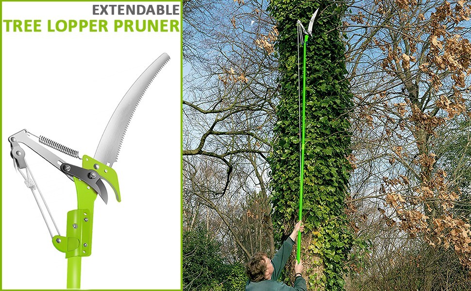TELESCOPIC GARDEN LOPPER EXTENDABLE TREE HIGH BRANCH PRUNER CUTTER ...