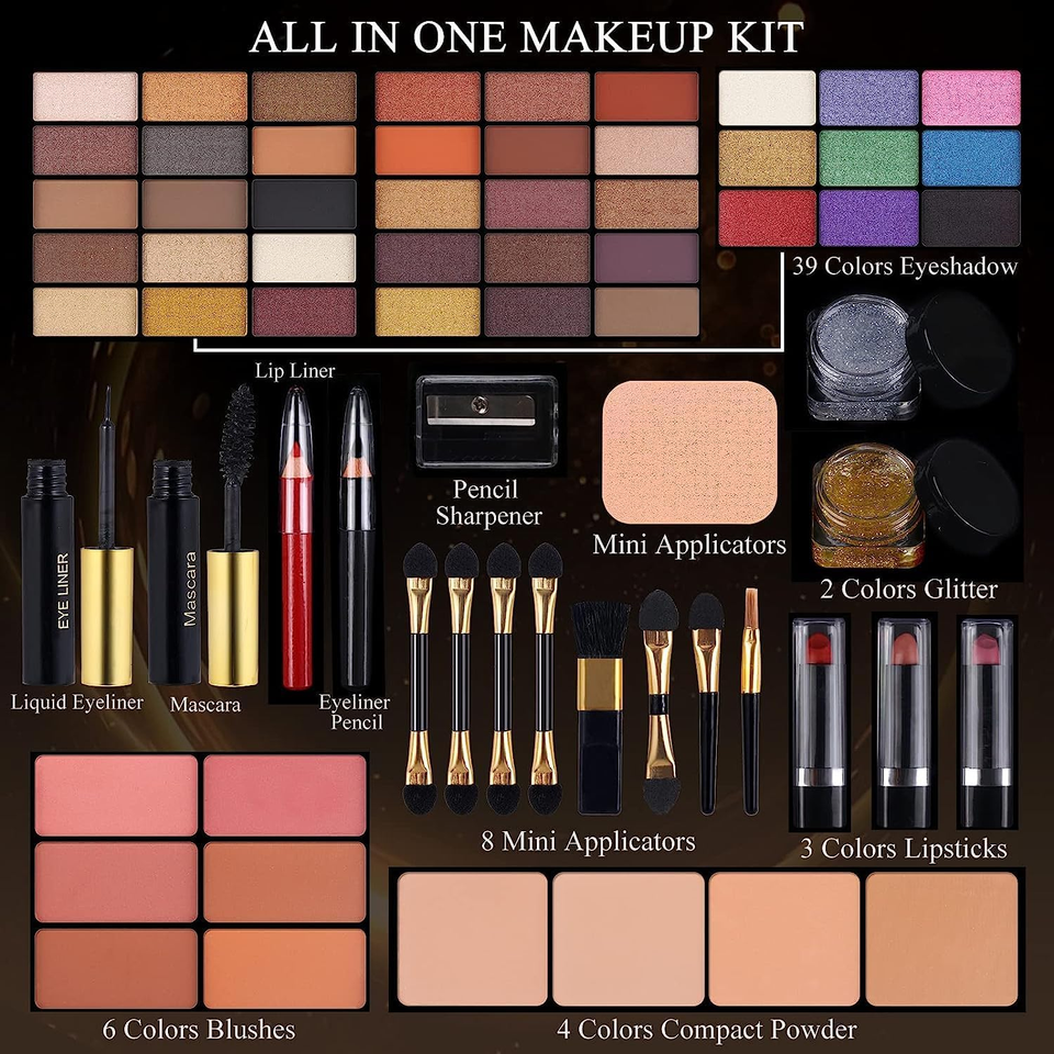 Professional Makeup Kit Eyeshadow Set - for Women Full Kit, All in One ...