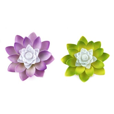 2 Pcs LED Electronic Lotus Candle Light Realistic Flower Lamp Floating ...