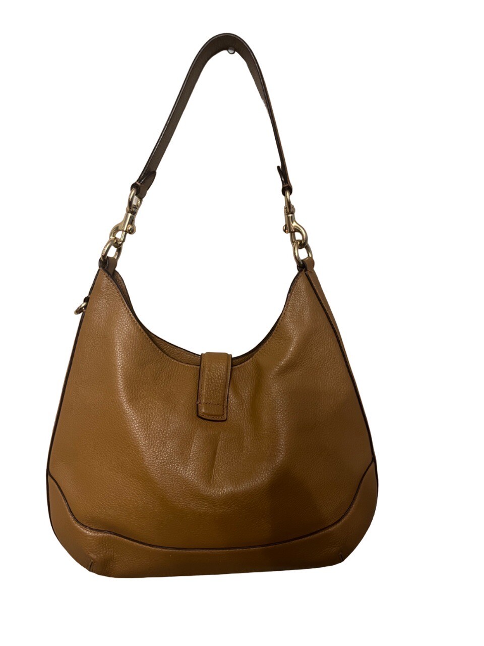 COACH LIGHT BROWN LEATHER PURSE MEDIUM PREOWNED GOOD … - Gem