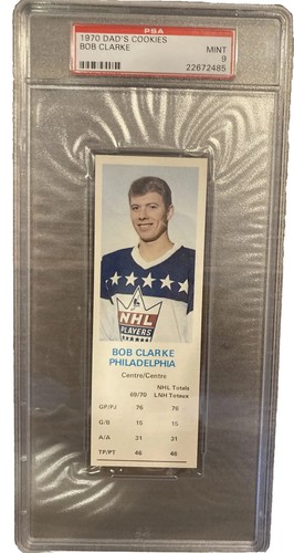 1970 DAD'S COOKIES BOBBY CLARKE RC Rookie Card FLYERS HOF Legend PSA 9 ...