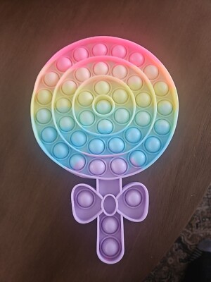 1pc Lollipop Push it Bubble Pop Fidget Sensory Toy ADHD Stress Reliever ...