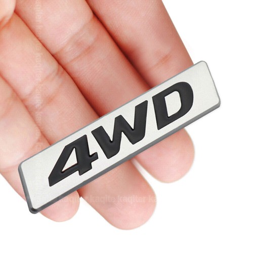 4WD Metal Matte Sticker Car Rear Trunk Emblem Badge Decal Sticker ...