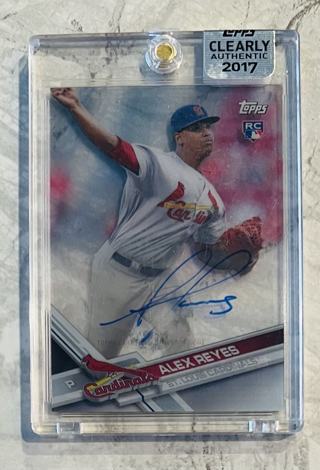Alex Reyes 2017 Topps Clearly Authentic Encased Rookie Auto Autograph ...