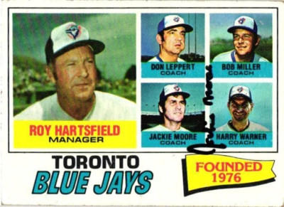 Jackie Moore #113 Signed 1977 Topps signed MLB Baseball Card AUTO Blue ...