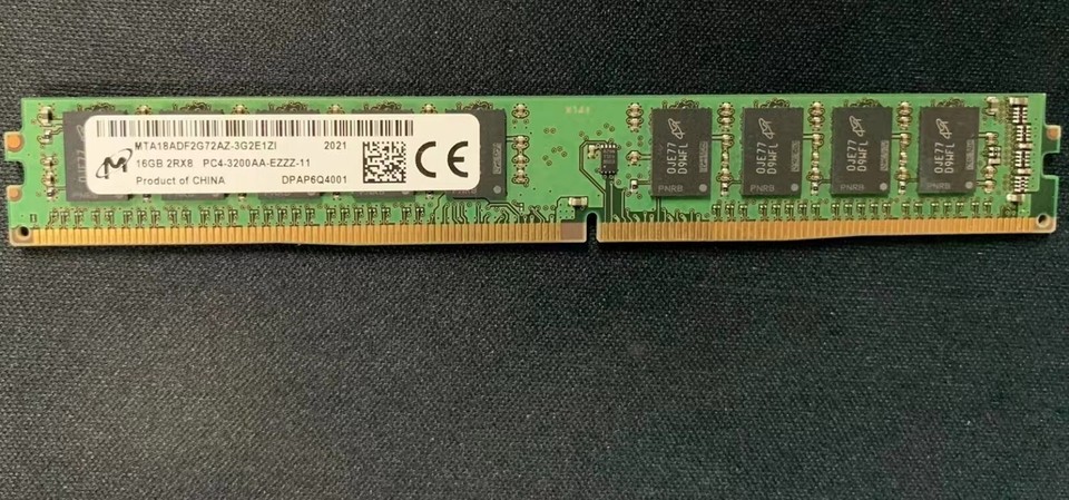 Micron 16GB DDR4 3200 VLP MT 18ADF2G72AZ-3G2E1 PC4-25600 288pin ECC ...