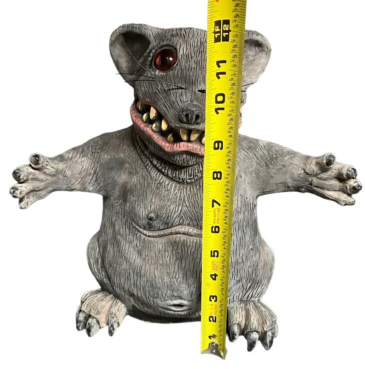 VINTAGE 1999 NIGHTVIEW PRODUCTIONS HALLOWEEN RUBBER RAT WITH RED GLASS ...