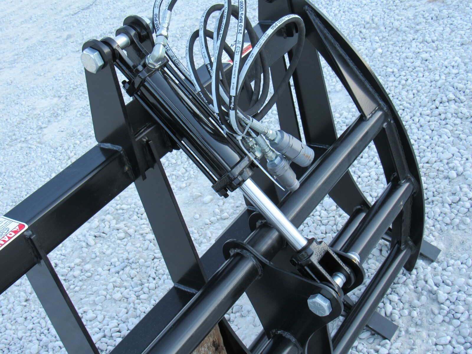 48" Compact Tractor Root Rake Clam Grapple Attachment Skid Steer Quick ...