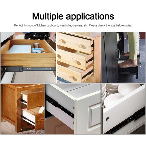 2pcs Mini Short Drawer Slides Furniture Guide Rail Full Extension ...