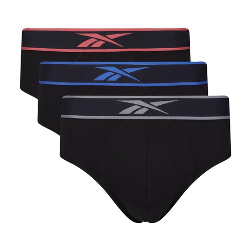 Reebok Men's 3 Pack Koen Briefs – Comfortable Fit with Elasticated ...