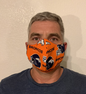 HANDMADE BRONCOS FACE MASK , Handmade IN USA. | eBay