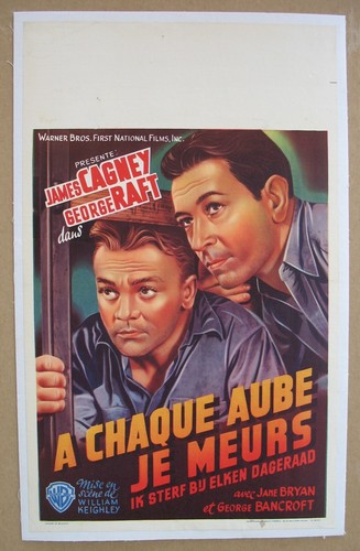 EACH DAWN I DIE (1939) Belgian Poster on Linen, James Cagney, George ...