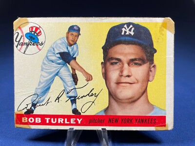 1955 Topps Baseball Card Low Grade Bob Turley #38 New York Yankees | eBay