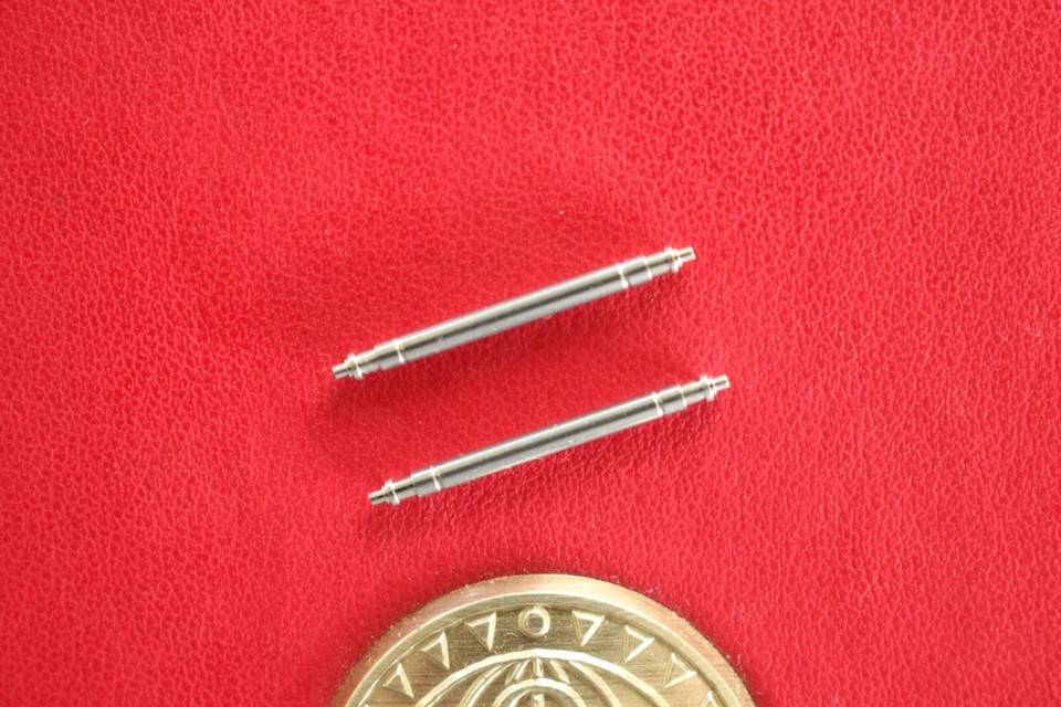 NOS OMEGA 22MM FAT SPRING BARS FOR LEATHER RUBBER WATCH BANDS STRAPS BY ...