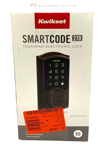 Kwikset Touchpad Electronic Deadbolt, SmartCode 270 Door Lock, Venetian ...