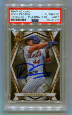 Kevin Parada 2022 Bowman Draft Invicta BI-9 Signed PSA Authentic Auto ...